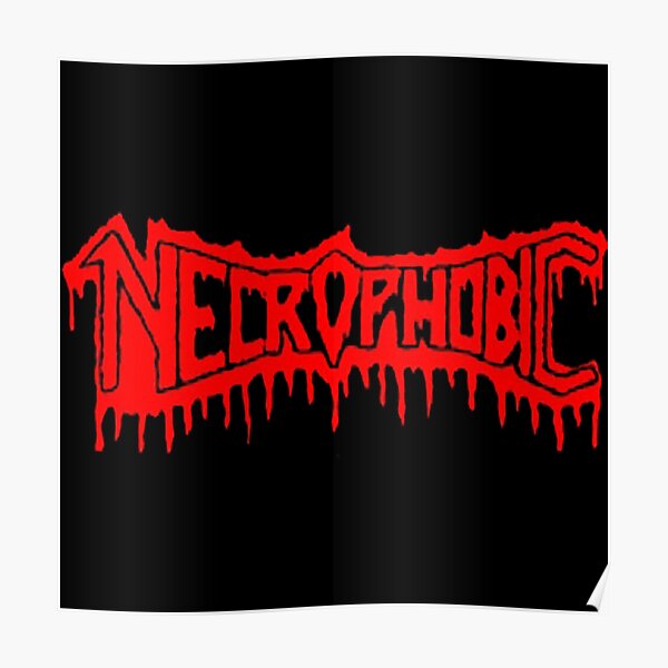 "necro red metal merch" Poster for Sale by merutashima | Redbubble