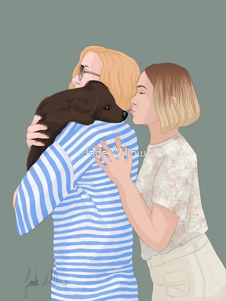 "Hollah with Winnie" Sticker for Sale by JadeWillowArt | Redbubble