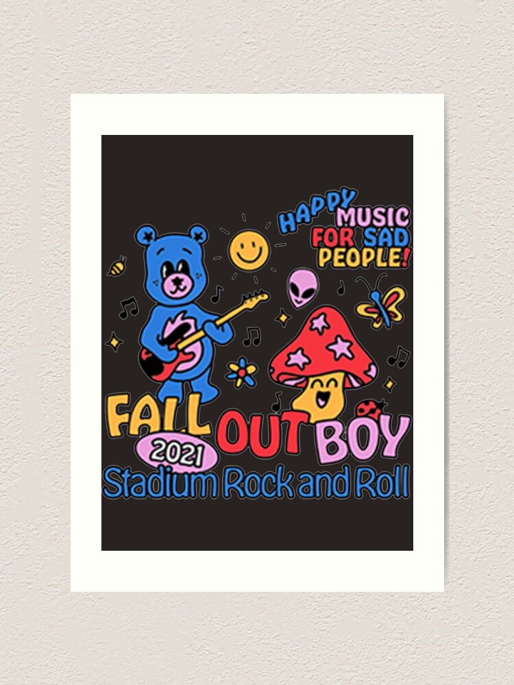 "happy music for sad people ! the rock and roll 2021 Sticker" Art Print ...