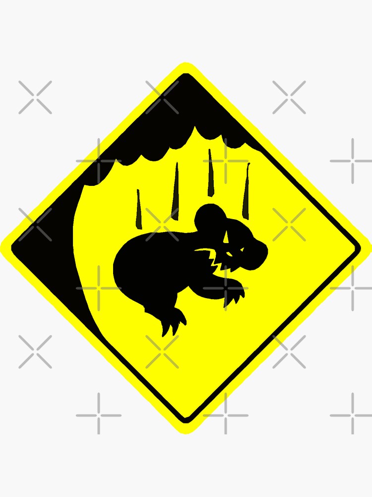 "CAUTION: DROP BEARS" Sticker for Sale by tnewton69 | Redbubble