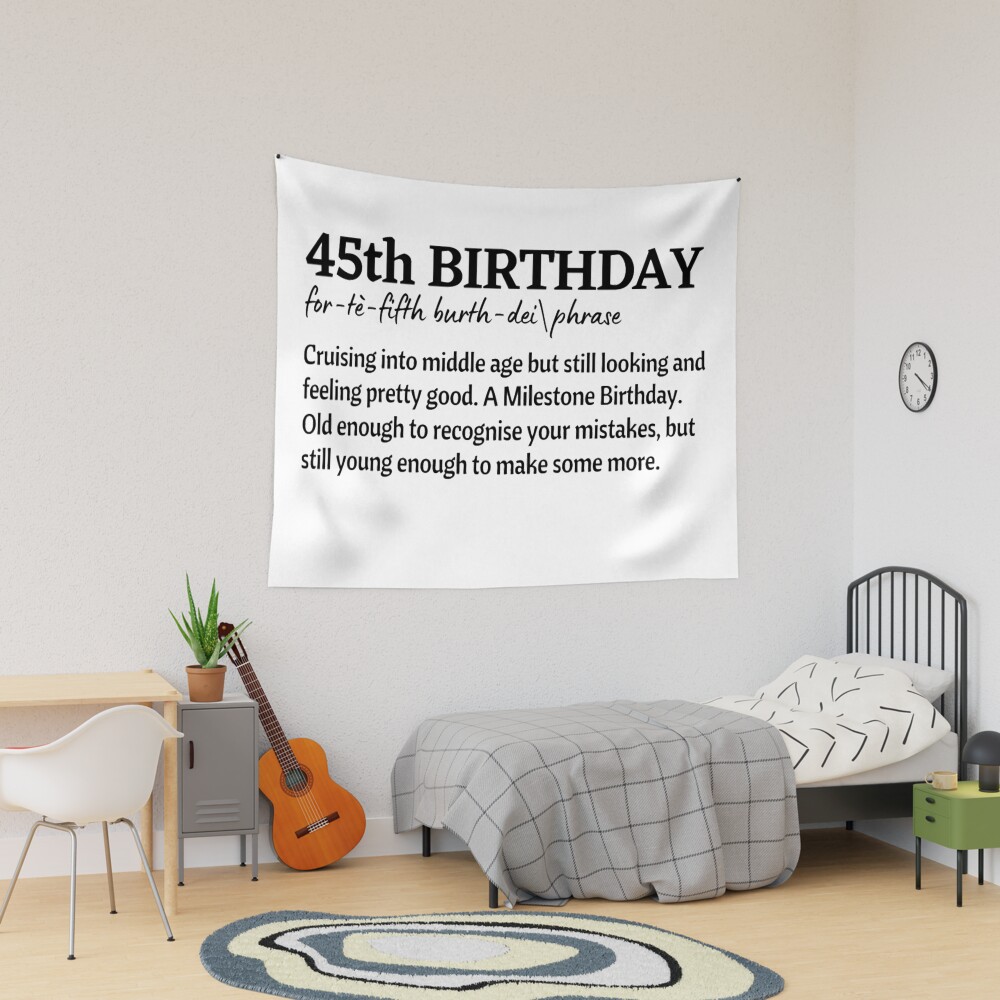 "Funny definition 45th birthday for 45 Years Old" Poster for Sale by ...