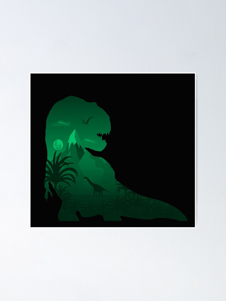 "T-rex Landscape" Poster for Sale by Mrkara22 | Redbubble