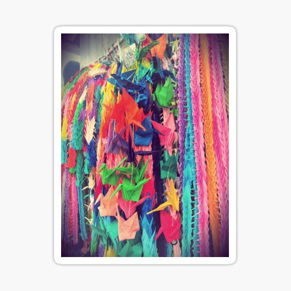 "Sadako's Paper Cranes" Sticker for Sale by butterslap97 | Redbubble