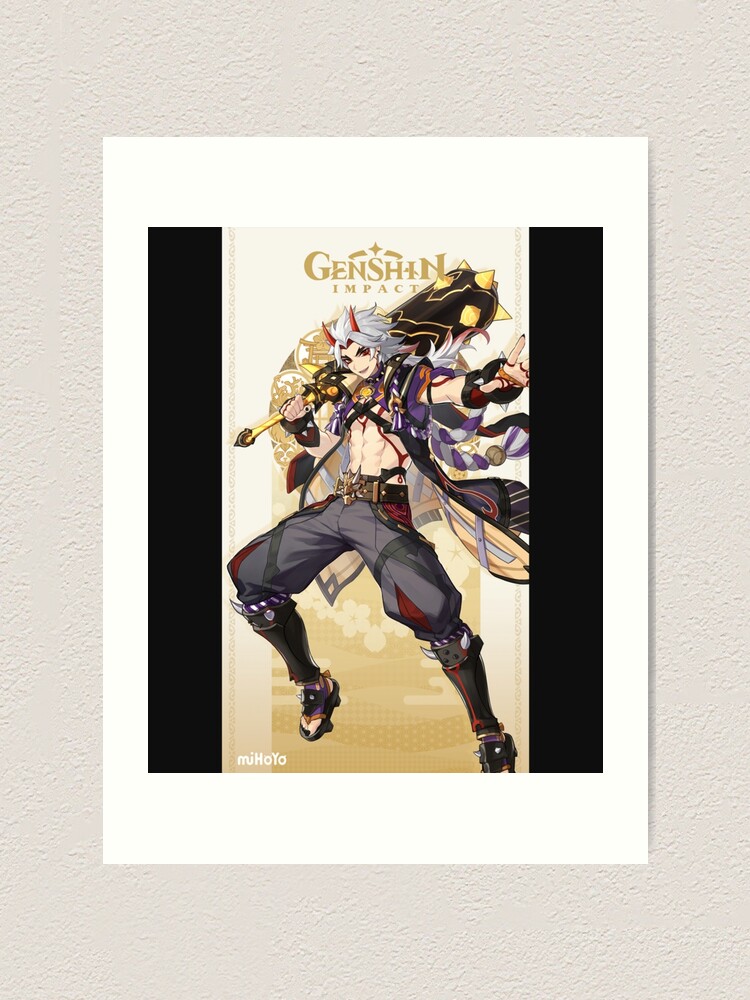 "Arataki Itto Card - Genshin Impact " Art Print by BilibiliStudio ...