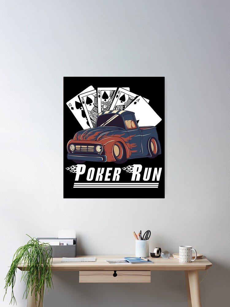 "Hot Rod Trucks Poker Run Rat Rod Car Show Muscle Car Guy" Poster for ...