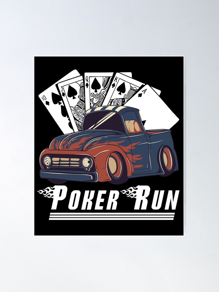 "Hot Rod Trucks Poker Run Rat Rod Car Show Muscle Car Guy" Poster for ...