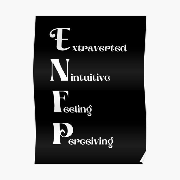 "ENFP" Poster by CognitiveMinds | Redbubble