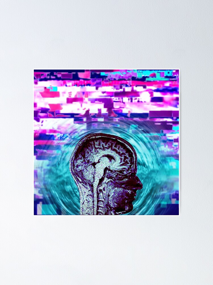"Digital Distortion - Brain Static" Poster by gammawraith | Redbubble