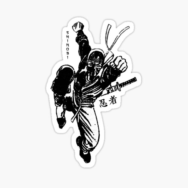 "Japanese Black Ninja " Sticker for Sale by blindninja | Redbubble