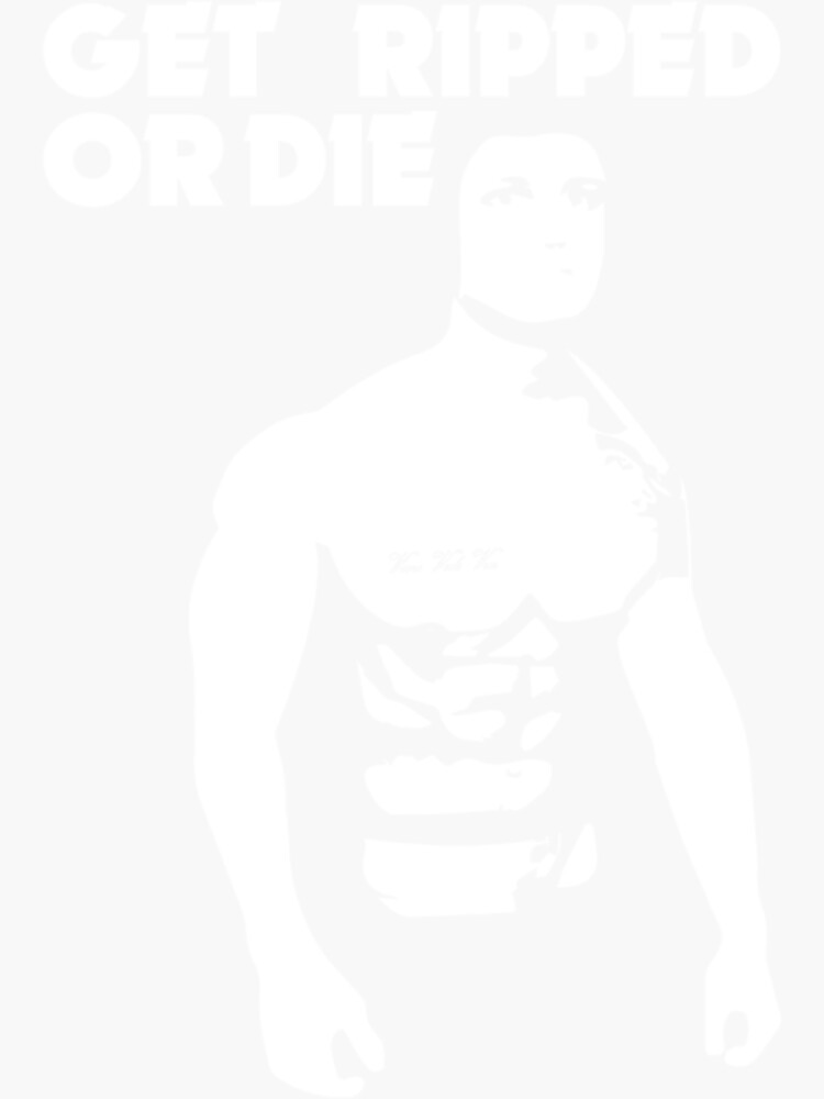 "Zyzz Get ripped or die " Sticker for Sale by GoofyGorillas | Redbubble