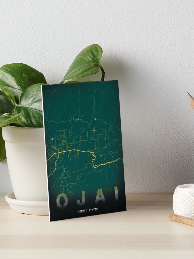 "Ojai map California" Art Board Print for Sale by PostersProf1 | Redbubble