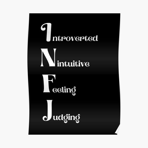 "INFJ" Poster for Sale by CognitiveMinds | Redbubble