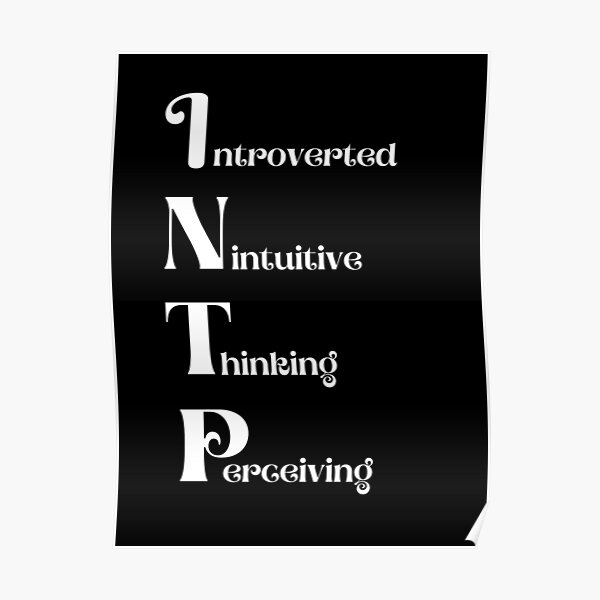 "INTP" Poster for Sale by CognitiveMinds | Redbubble