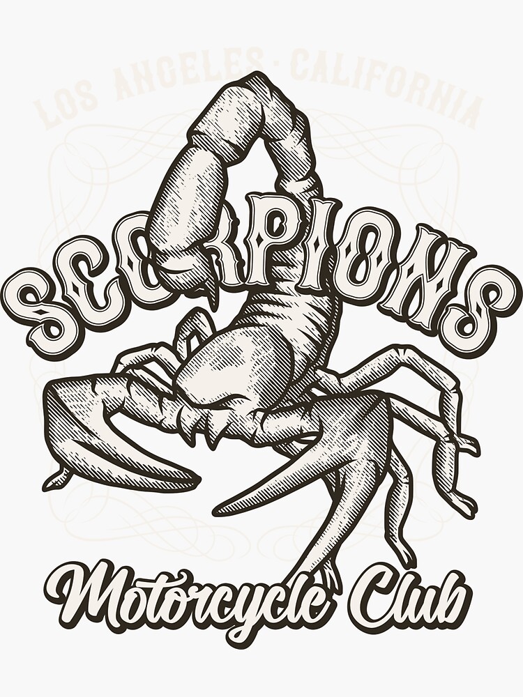 "Scorpions Motorcycle Club" Sticker for Sale by obviouslogic | Redbubble
