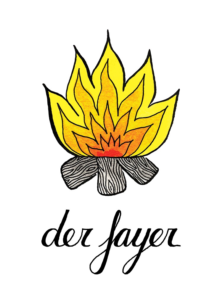 "Der Fayer (The Fire)" Sticker for Sale by divsy | Redbubble