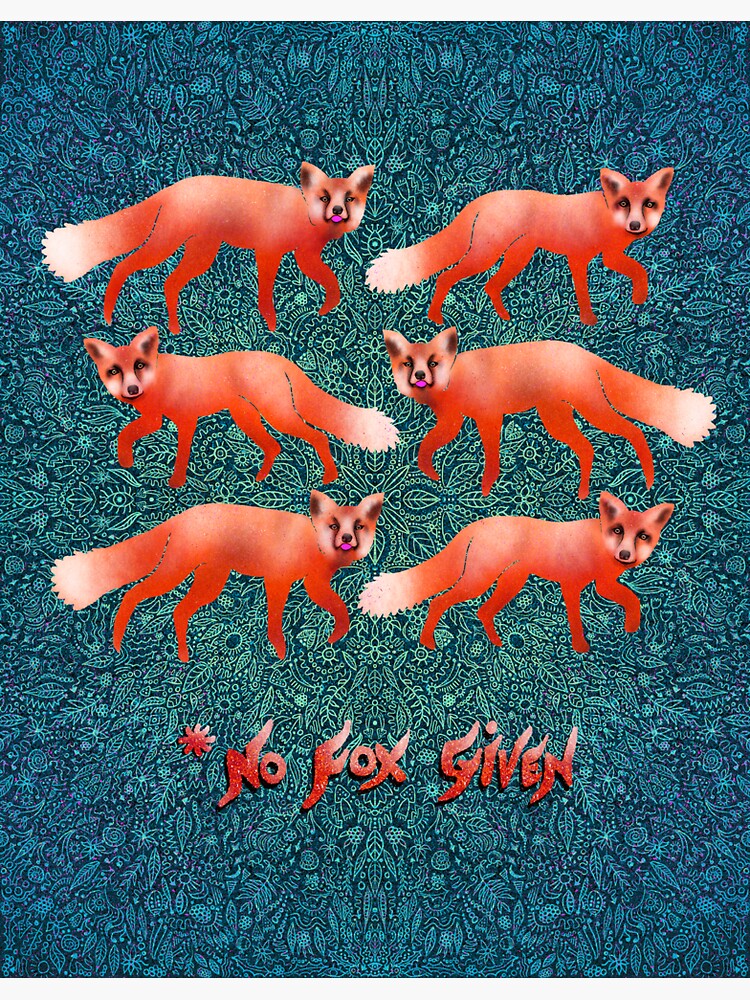 "No Fox Given" Sticker for Sale by LindsayCat | Redbubble