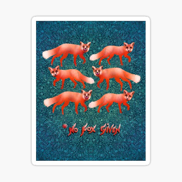 "No Fox Given" Sticker for Sale by LindsayCat | Redbubble