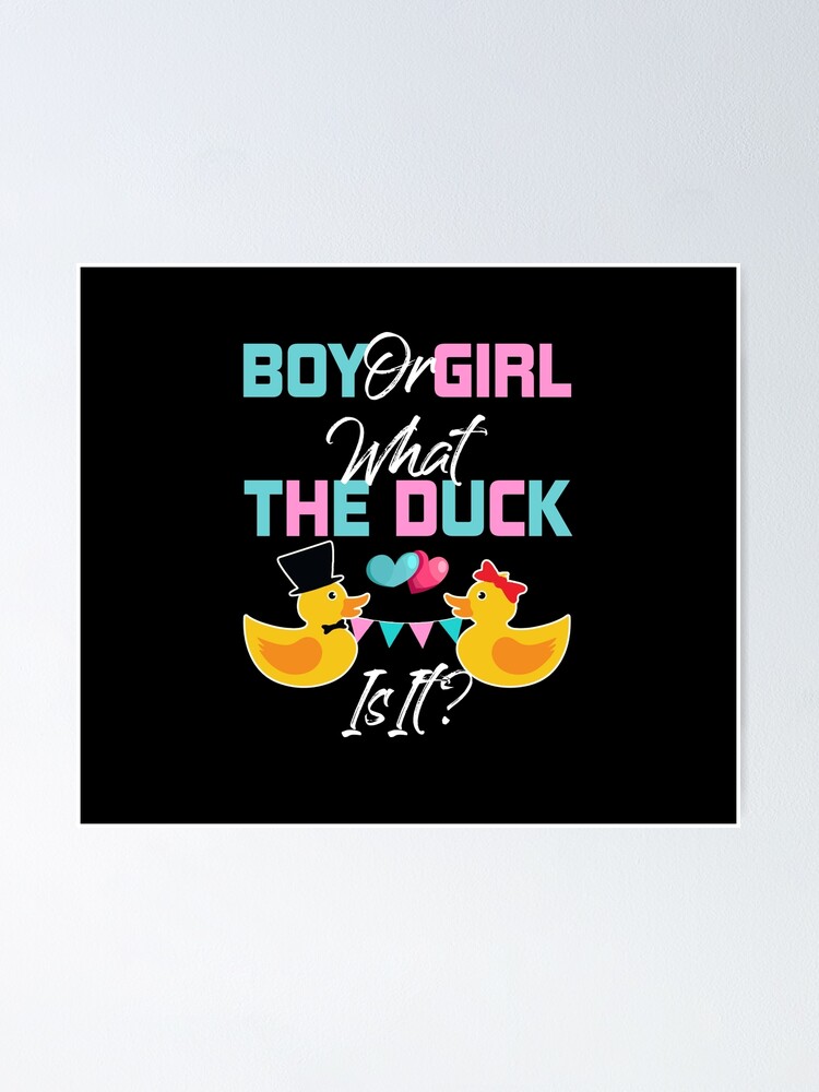 Póster «Niño o niña Qué es el pato para la familia Revelación de género ...