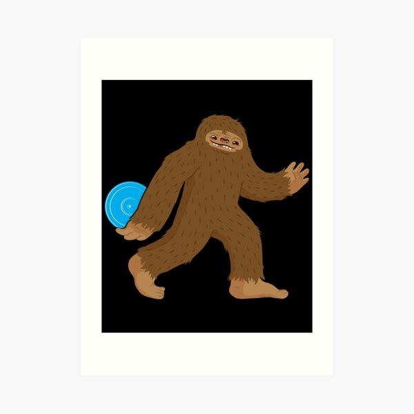 "Disc Golf Vs Mythical Creatures (Bigfoot)" Art Print by tagmecool ...