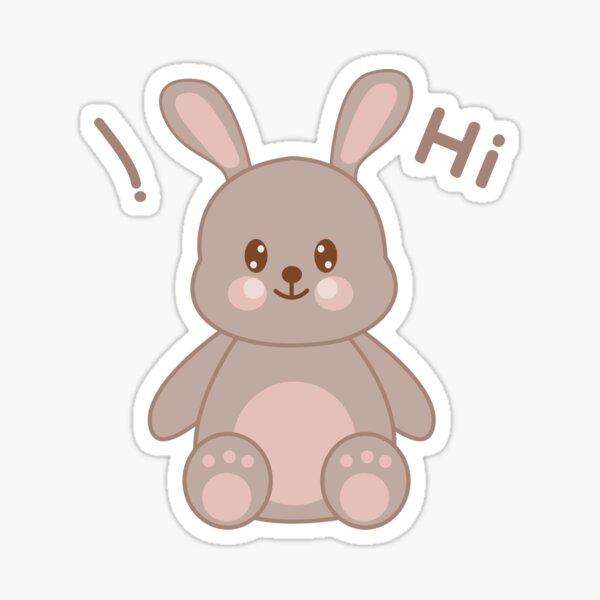 "Cute bear cartoon say hi" Sticker by Patcha555 | Redbubble