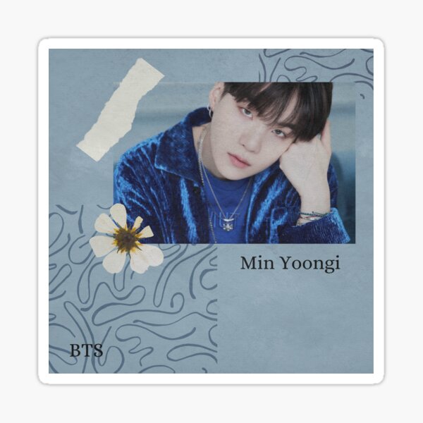 "Min Yoongi aesthetic sticker" Sticker for Sale by blumun | Redbubble