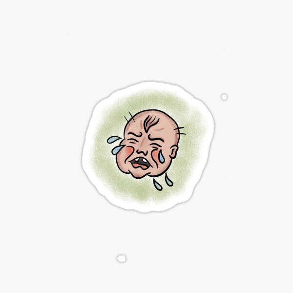 "Cry baby" Sticker for Sale by Partypossum | Redbubble