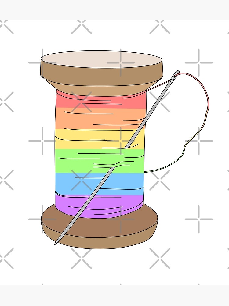 "Thread Spool (Pastel Rainbow)" Poster for Sale by nklange240 | Redbubble