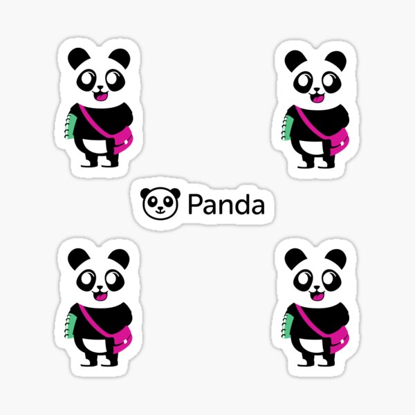 "Cute Animal Friendly Panda" Sticker by StickersByReni | Redbubble