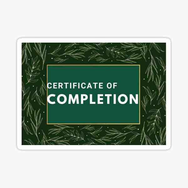 "Completion" Sticker for Sale by Sai-uppala | Redbubble
