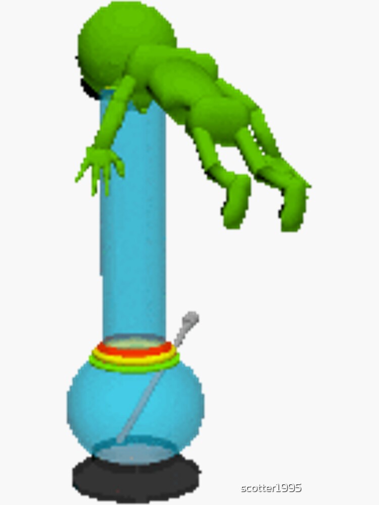"alien smoking a giant bong" Sticker for Sale by scotter1995 | Redbubble