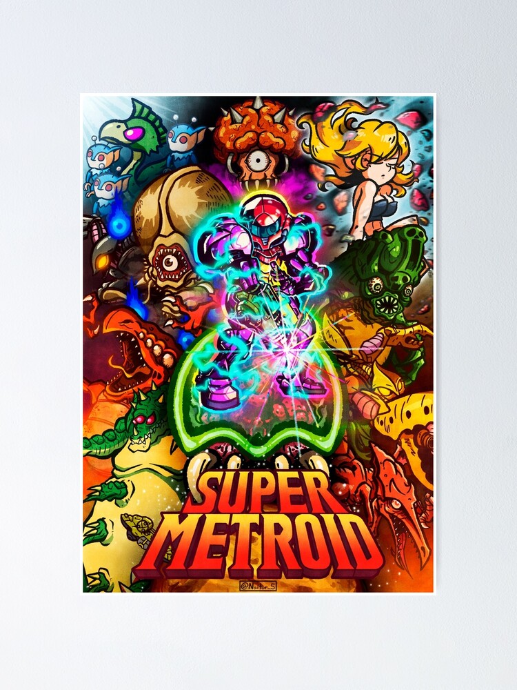 "Super Metroid Illustration" Poster for Sale by Naitor5 | Redbubble