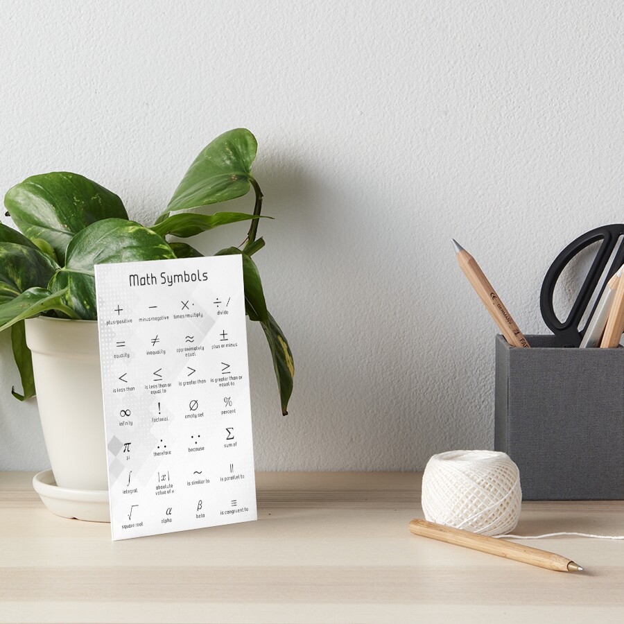 "Math Symbols" Poster for Sale by coolmathposters | Redbubble