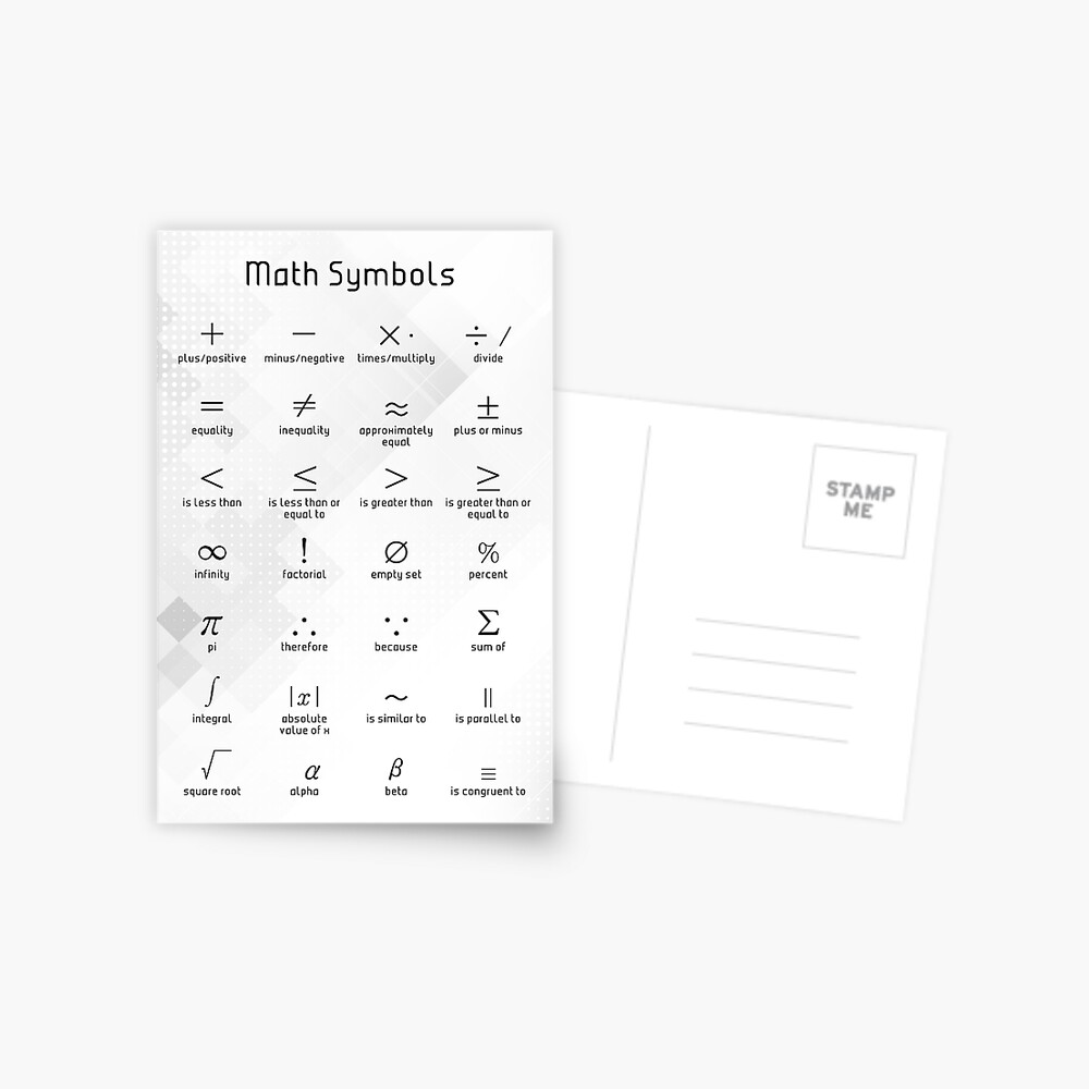"Math Symbols" Poster for Sale by coolmathposters | Redbubble