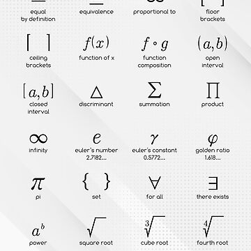 Póster for Sale con la obra «Símbolos de álgebra» de coolmathposters ...