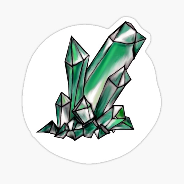 "emerald" Sticker for Sale by erdbeerblume | Redbubble