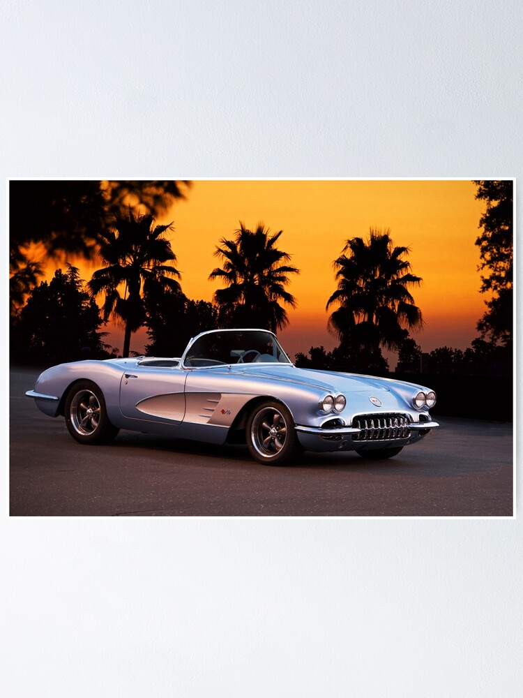 "1960 Chevrolet Corvette Convertible" Poster for Sale by DaveKoontz ...