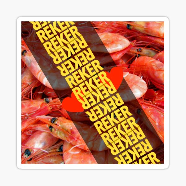 "JEG ELSKER REKER" Sticker by Klementsen | Redbubble
