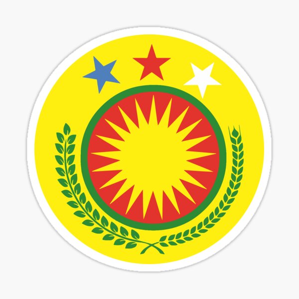 "Rojava Kurdistan - Coat of Arms of Rojava" Sticker for Sale by ...