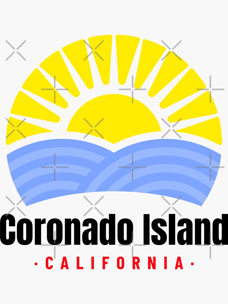 "CORONADO ISLAND CALIFORNIA SUNSET BEACH T-SHIRT /STICKER" Sticker for ...