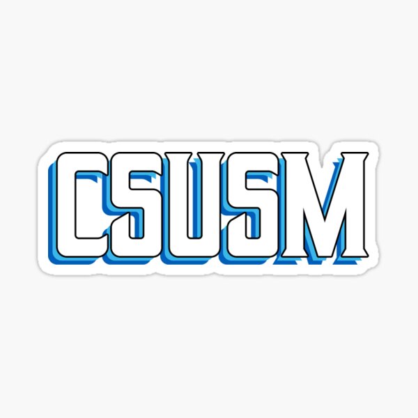 "CSUSM Cal State San Marcos" Sticker for Sale by kkosmicki | Redbubble