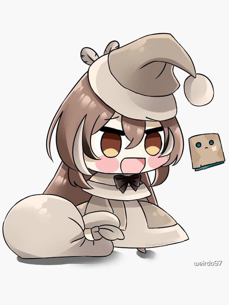 "Nanashi Mumei Hololive Padoru" Sticker by weirdo97 | Redbubble