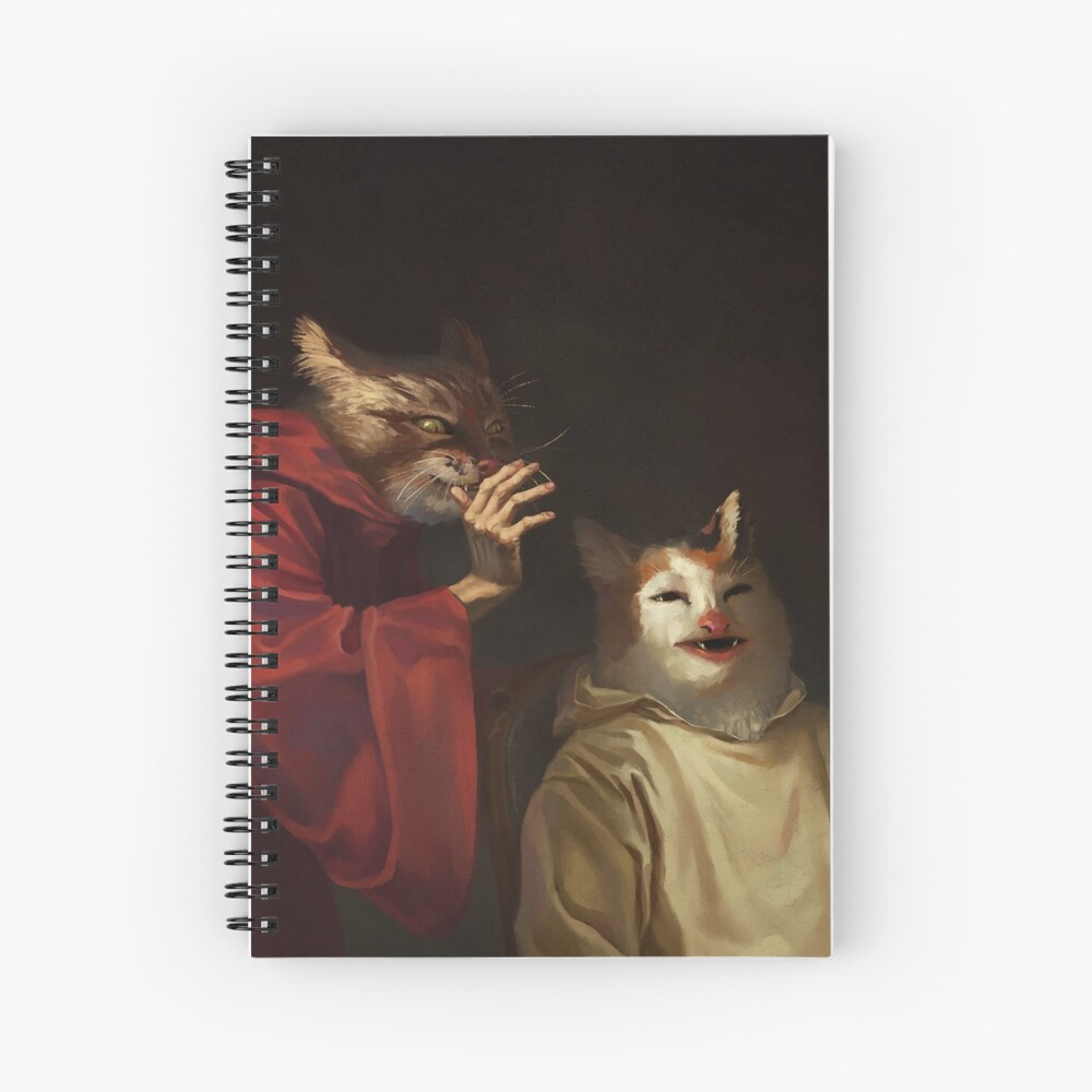 "Cat Meme Renaissance" Spiral Notebook for Sale by MrAynh09 | Redbubble