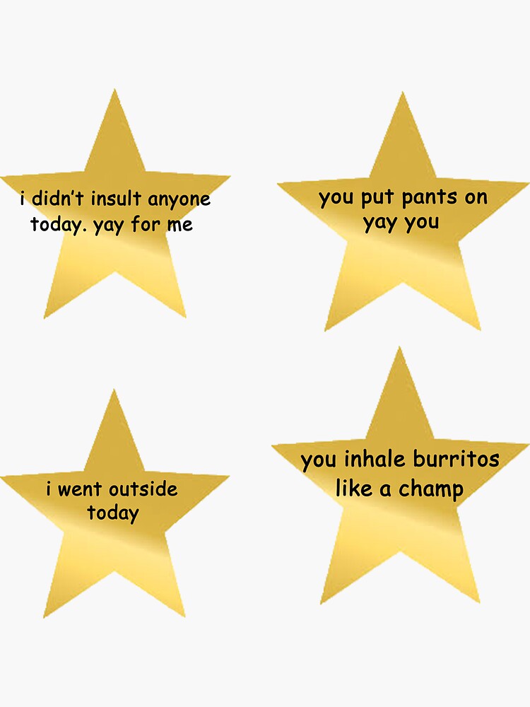 "motivational star sticker set " Sticker for Sale by jackiekeating ...