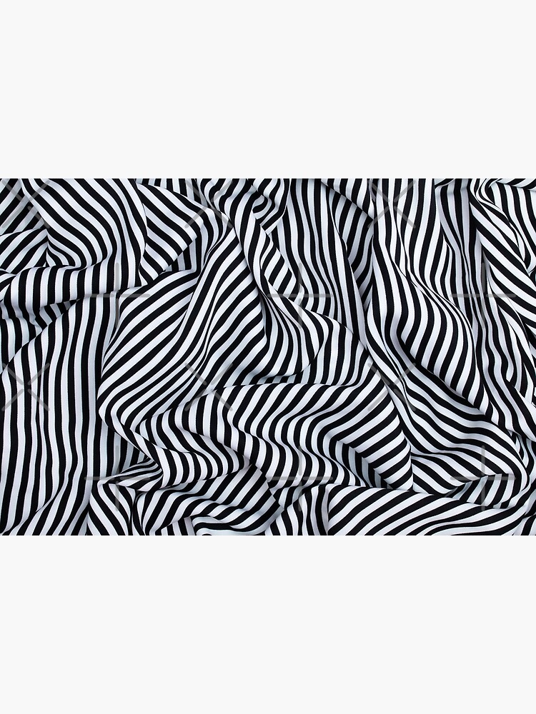 "Black and white bands on crumpled cloth" Poster for Sale by ...