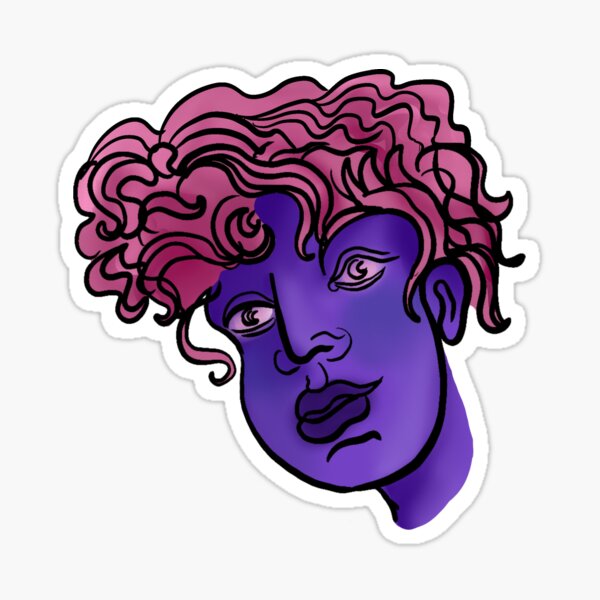 "Purple Person | Illustration of a Portrait of a Purple Person" Sticker ...