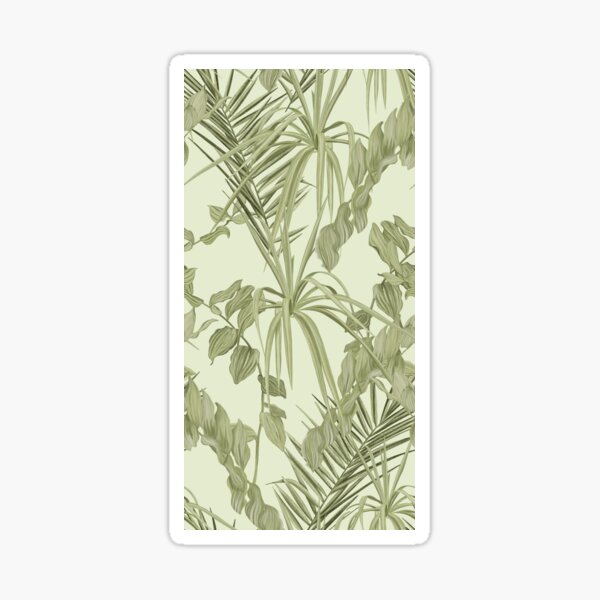 " Sage-green foliage pattern light" Sticker for Sale by ANAKOTO | Redbubble