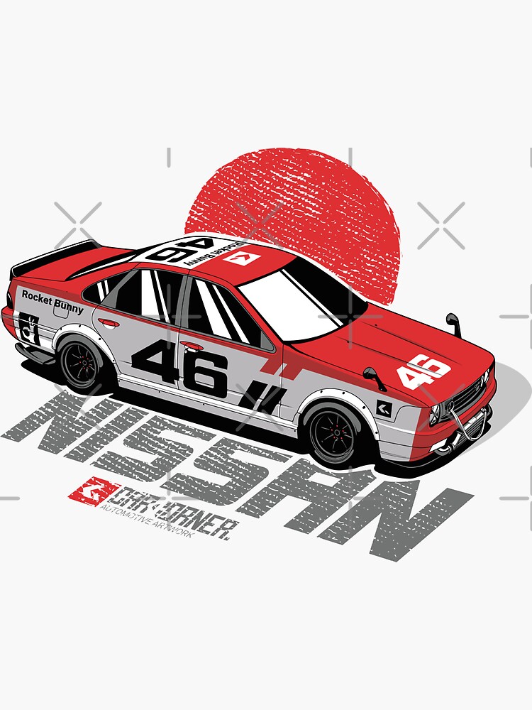 Pegatina «Nissan Cefiro A31 - JDM - CarCorner» de Car-Corner | Redbubble