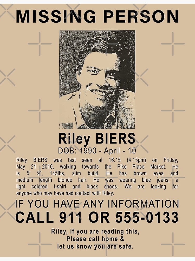 "Riley Biers Missing Person Poster Replica | Twilight Saga Fanart ...