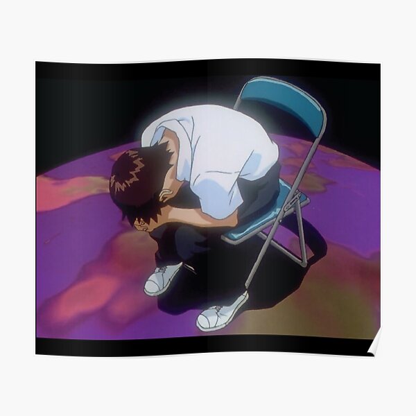 "Shinji Crying" Poster by Jake-Mullins | Redbubble