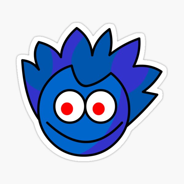 "Blue Face" Sticker for Sale by The-Bimbim | Redbubble